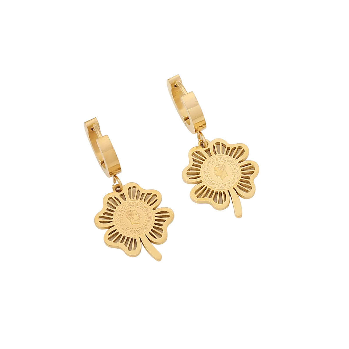 Aretes Moneté | Acero inoxidable 316L con chapado de oro 18K PVD | By ...